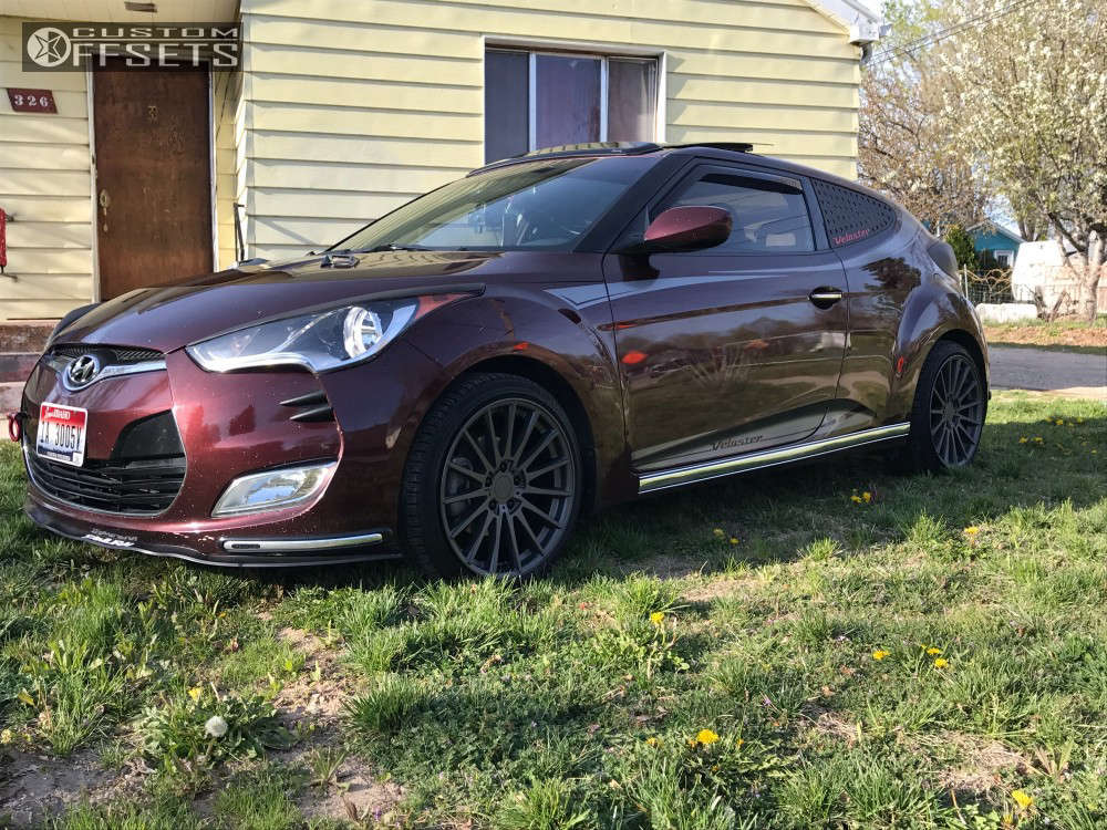 2013 Hyundai Veloster with 18x8.5 30 TSW Chicane and 215/40R18 Kumho ...