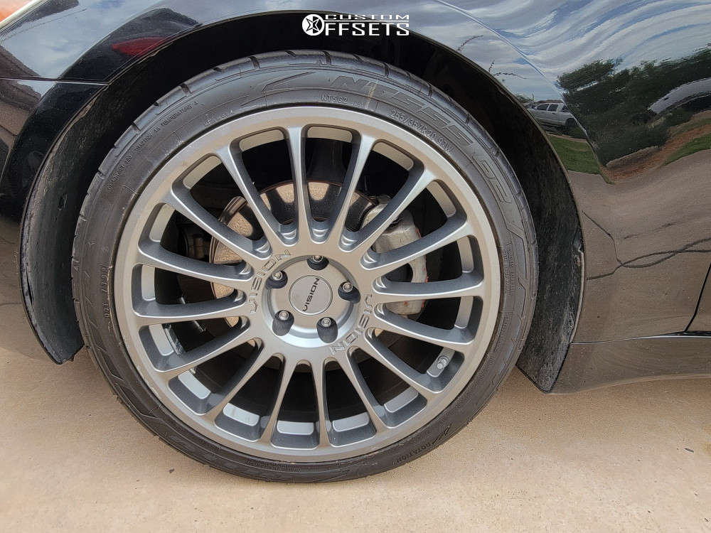 2011 Hyundai Genesis with 20x8.5 35 Vision Monaco and 255/35R20 Nitto ...