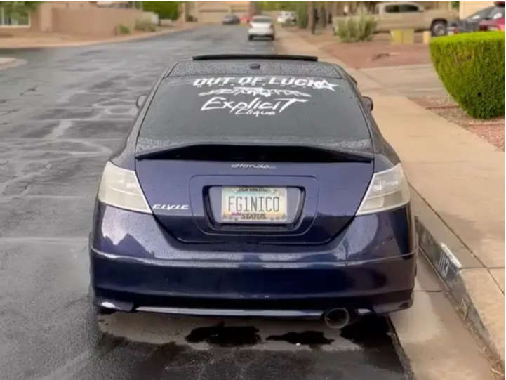 2009 Honda Civic with 17x9 25 Whistler Kr1 and 205/40R17 Delinte D7 Thunder and Coilovers ...