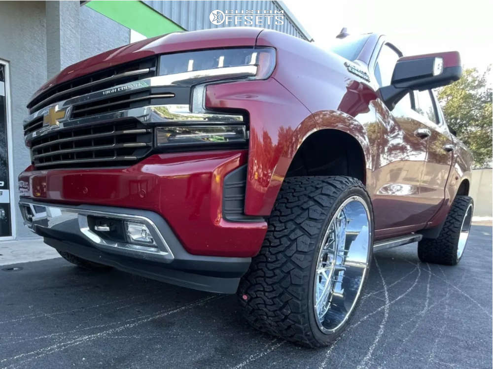 2019 Chevrolet Silverado 1500 with 24x12 -51 Vision Rocker and 33/13 ...