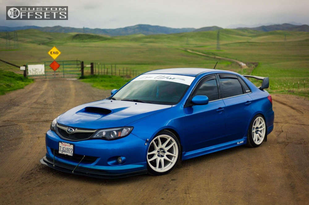 2010 Subaru Impreza with 18x9.5 35 ESR Sr08 and 225/40R18 Toyo Tires ...