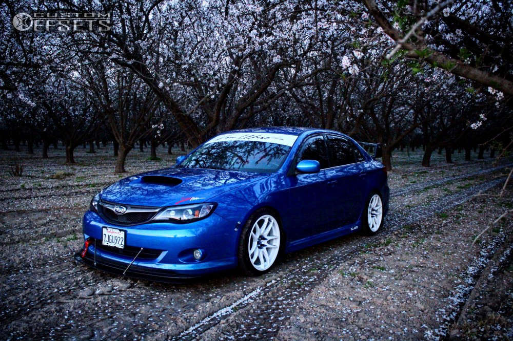 2010 Subaru Impreza with 18x9.5 35 ESR Sr08 and 225/40R18 Toyo Tires ...