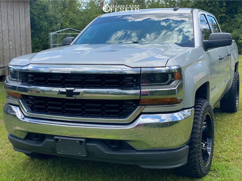 2016 Chevrolet Silverado 1500 with 20x10 -25 Vision Razor and 285/55R20 ...