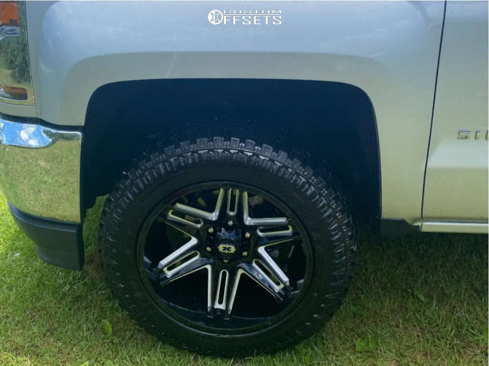 2016 Chevrolet Silverado 1500 with 20x10 -25 Vision Razor and 285/55R20 ...