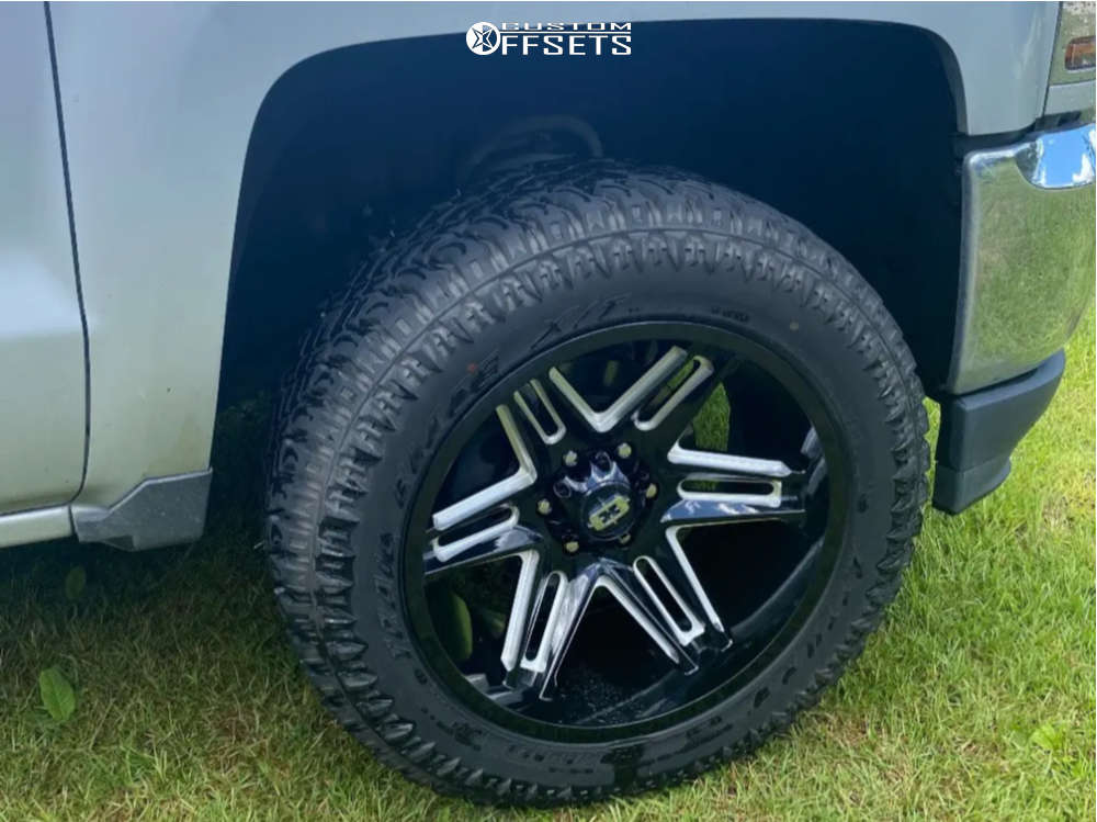 2016 Chevrolet Silverado 1500 with 20x10 -25 Vision Razor and 285/55R20 ...