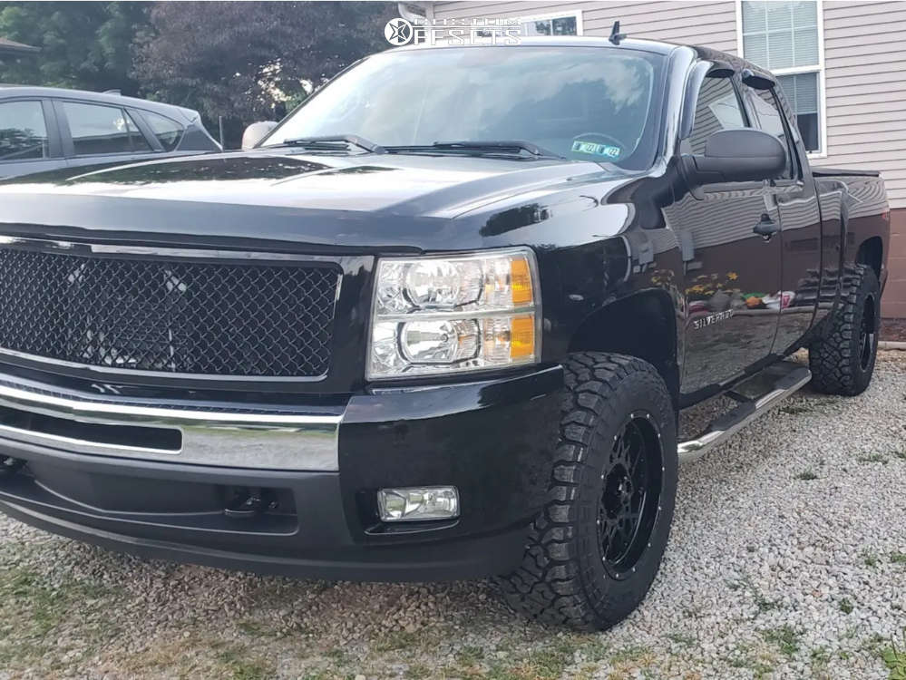 2011 Chevrolet Silverado 1500 with 18x9 -12 Vision Rocker 412 and 275 ...