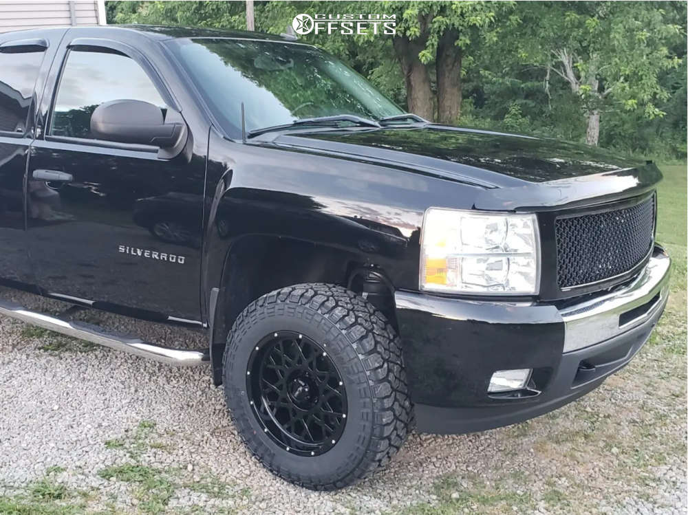 2011 Chevrolet Silverado 1500 with 18x9 -12 Vision Rocker 412 and 275 ...