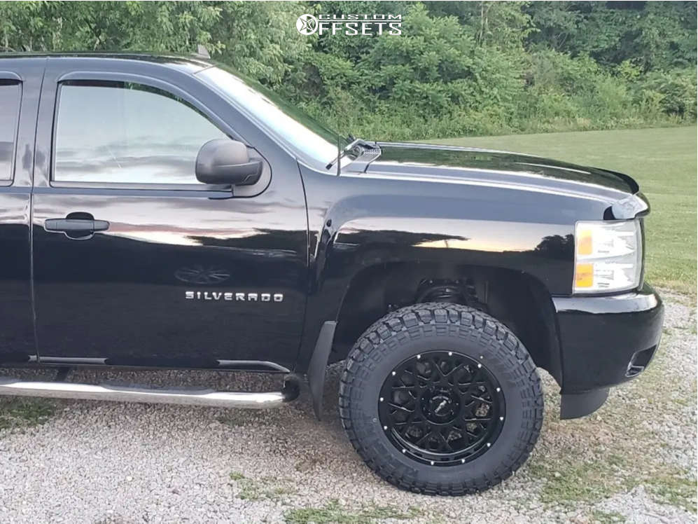 2011 Chevrolet Silverado 1500 with 18x9 -12 Vision Rocker 412 and 275 ...