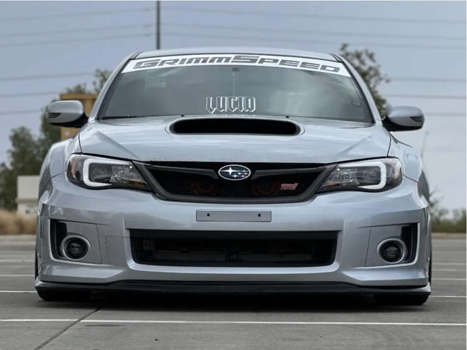 2013 Subaru WRX STI with 18x8.5 35 Aodhan Ah08 and 225/40R18 ...
