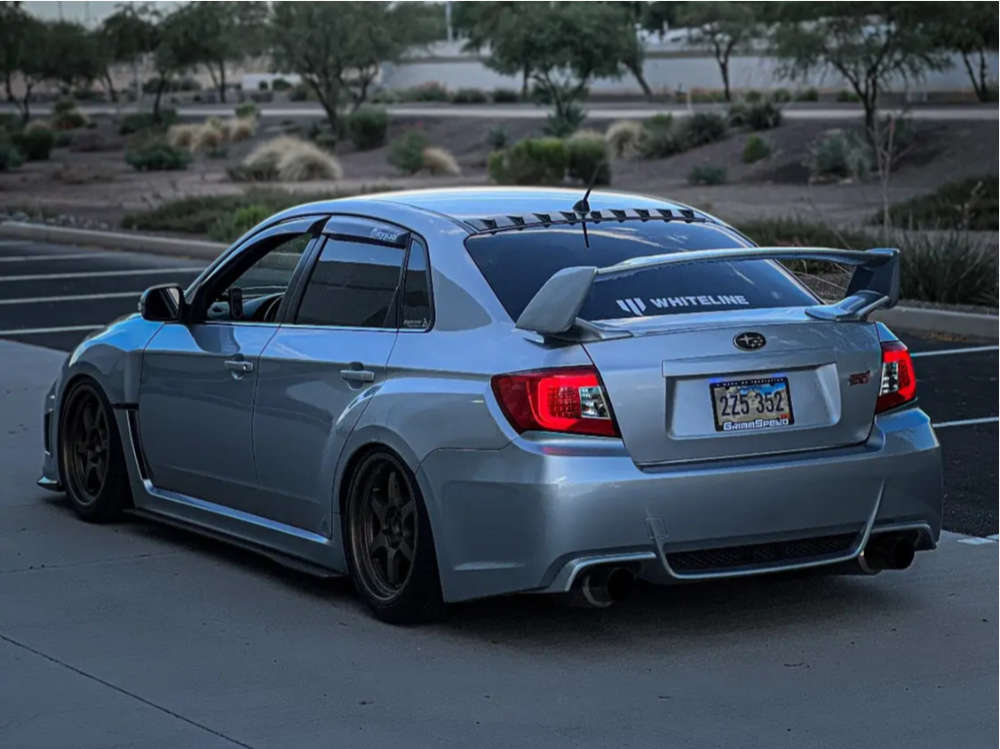 2013 Subaru WRX STI with 18x8.5 35 Aodhan Ah08 and 225/40R18 ...