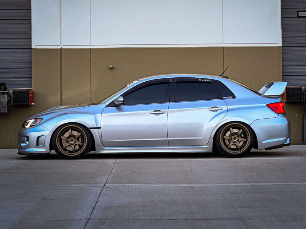 2013 Subaru WRX STI with 18x8.5 35 Aodhan Ah08 and 225/40R18 ...