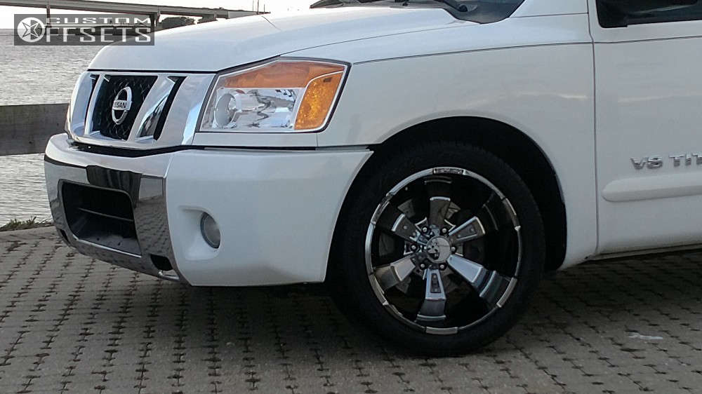 2011 Nissan Titan with 20x10 -19 Hostile Hammered and 315/35R20 Lexani ...