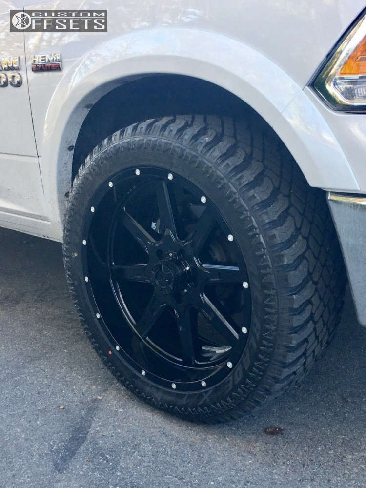 2017 Ram 1500 with 22x10 -19 Tuff T15 and 305/45R22 Atturo Trail Blade ...