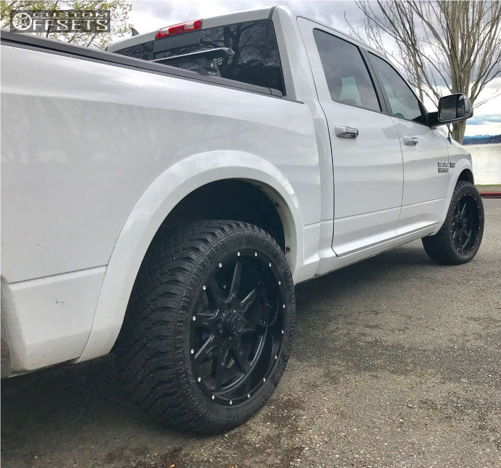 2017 Ram 1500 with 22x10 -19 Tuff T15 and 305/45R22 Atturo Trail Blade ...