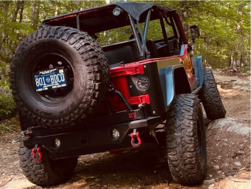 1997 Jeep TJ with 17x8.5 0 Vision Manx and 37/12.5R17 Milestar ...