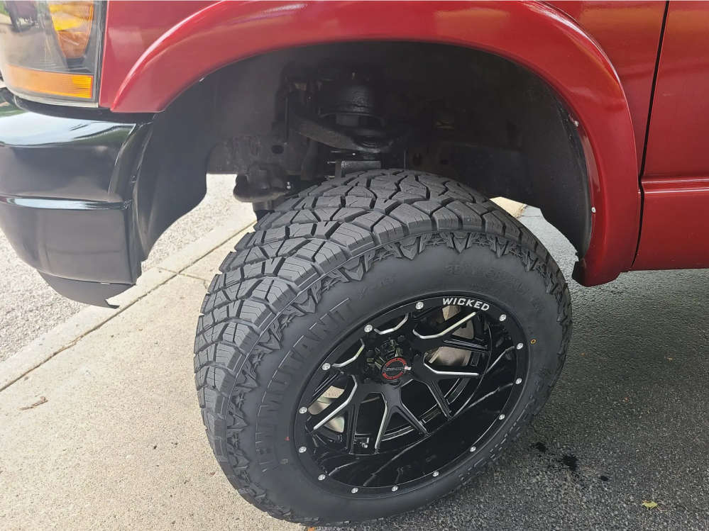 2007 Dodge Ram 1500 with 20x12 -44 Wicked Offroad W903 and 35/12.5R20 ...