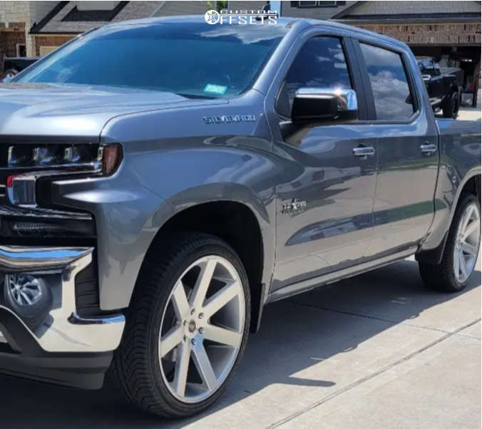 2019 Chevrolet Silverado 1500 with 24x10 30 Strada Coda and 295/35R24 ...