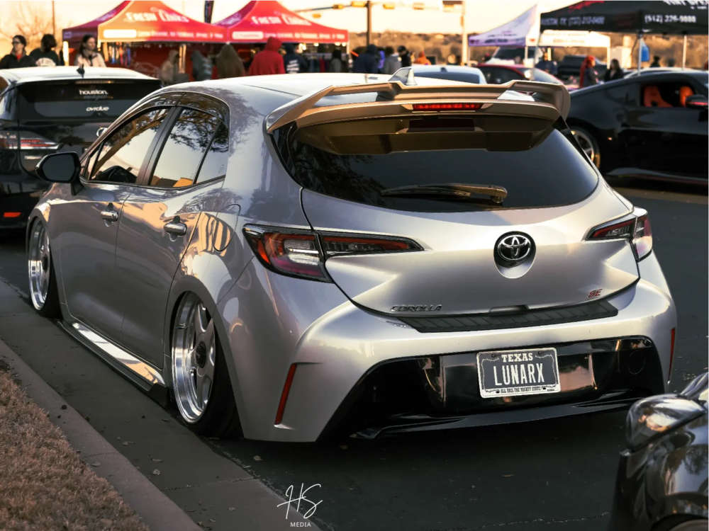 2019 Toyota Corolla with 18x9.5 30 Revolve Apvd No 0520 and 215/35R18 ...