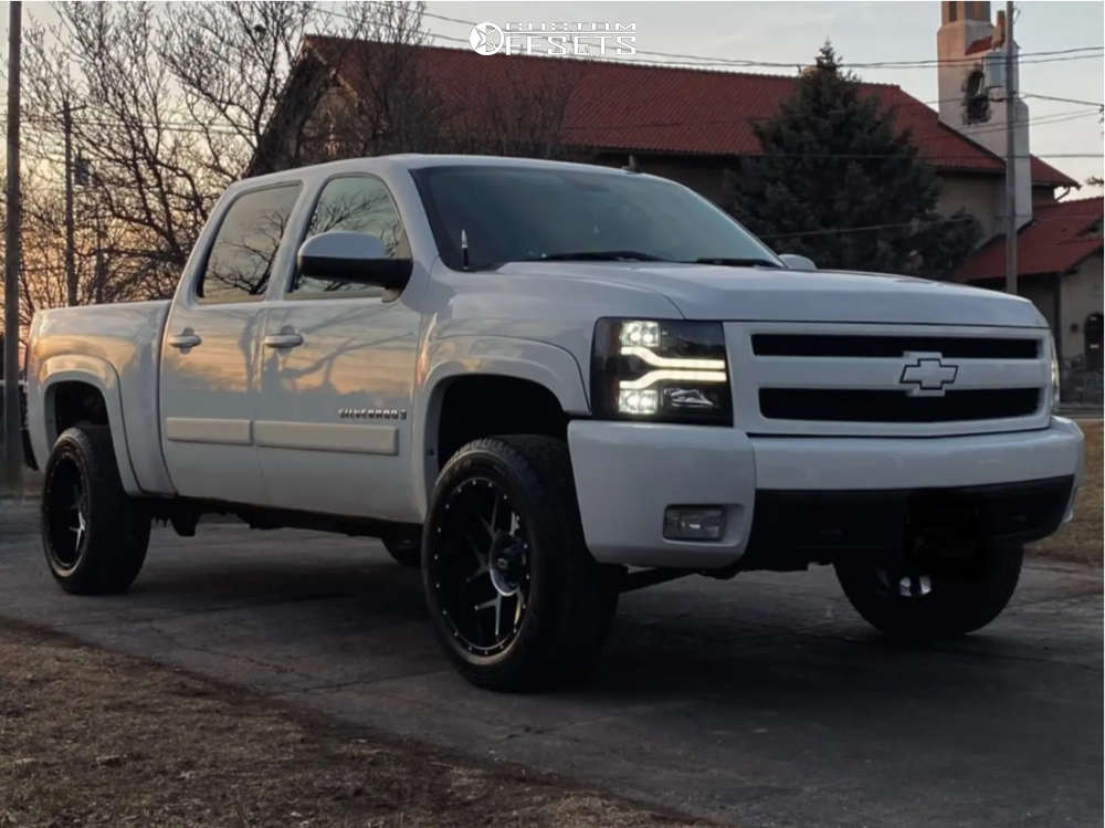 2008 Chevrolet Silverado 1500 with 20x10 -29 Vision Sliver and 275 ...