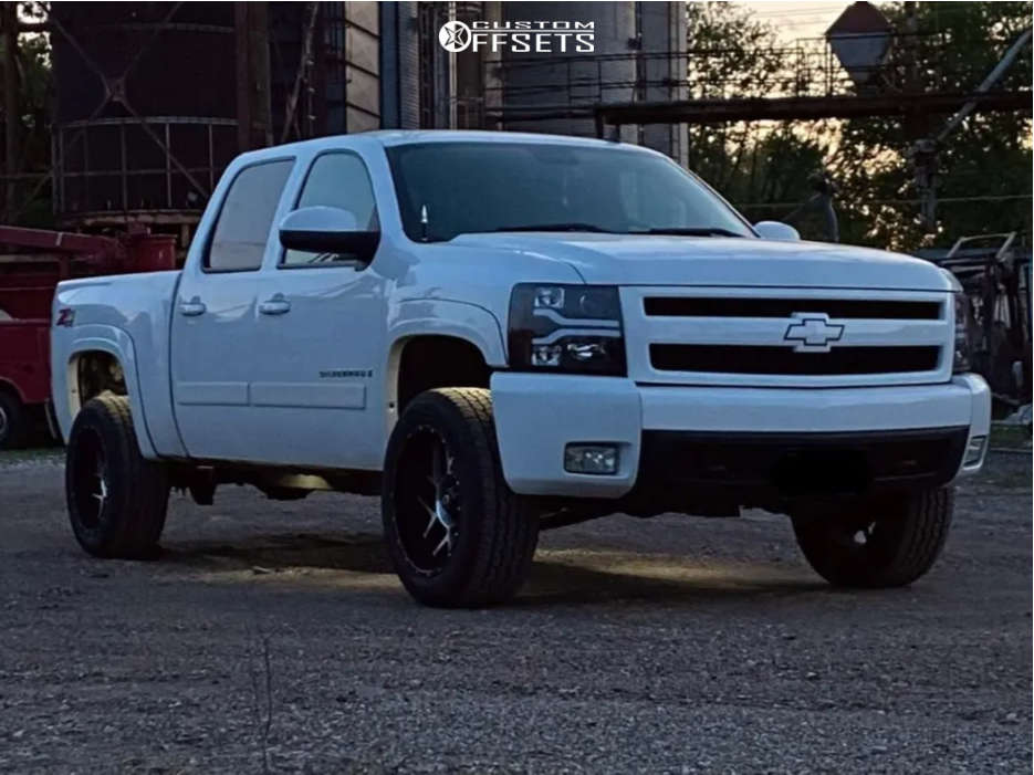 2008 Chevrolet Silverado 1500 with 20x10 -29 Vision Sliver and 275 ...