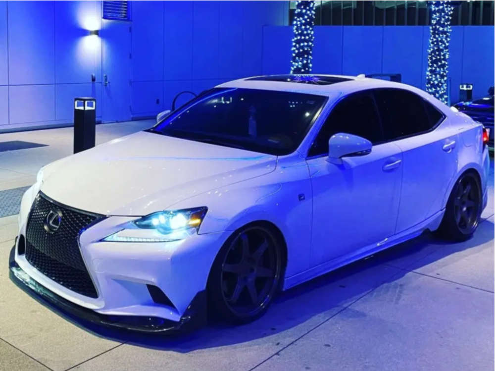 2016 Lexus IS200t with 19x8.5 30 Volk Te37 and 225/35R19 Bridgestone ...