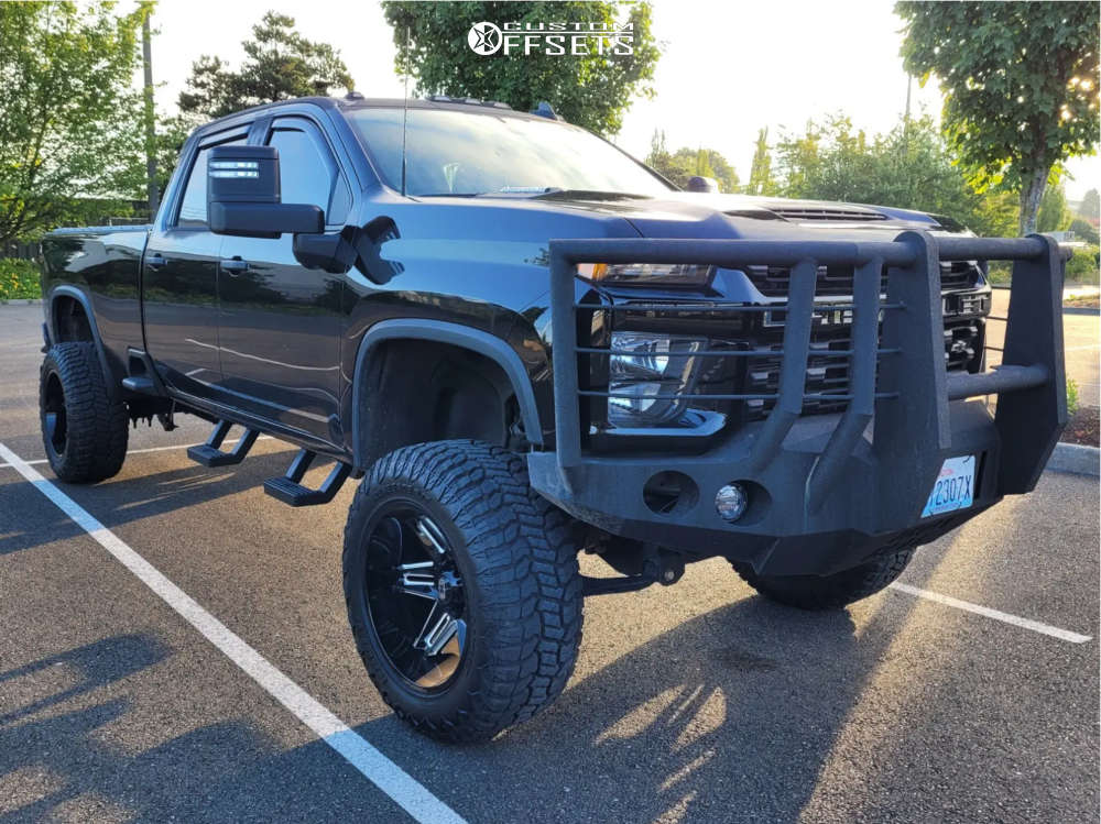 2021 Chevrolet Silverado 2500 HD with 22x12 -51 Vision Razor and 37/13 ...