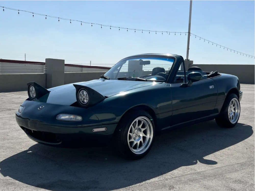 1996 Mazda Miata with 15x8 20 Whistler Kr7 and 195/50R15 Falken Ziex ...