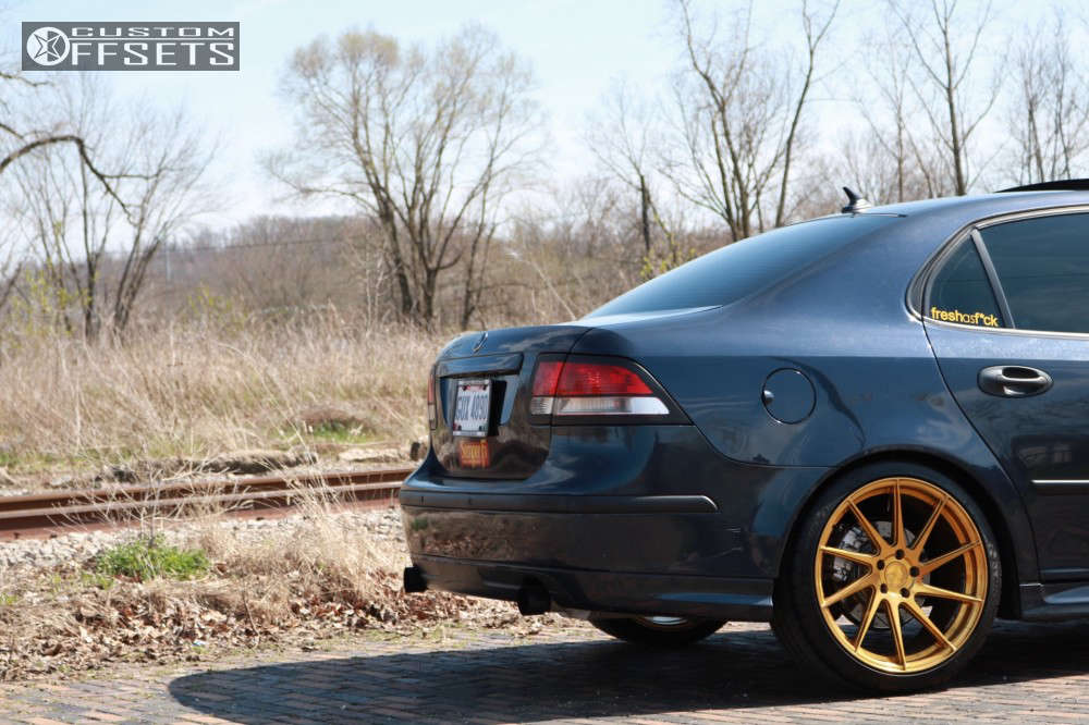 2004 Saab 9-3 with 19x9.5 35 Avant Garde M621 and 255/35R19 Michelin ...