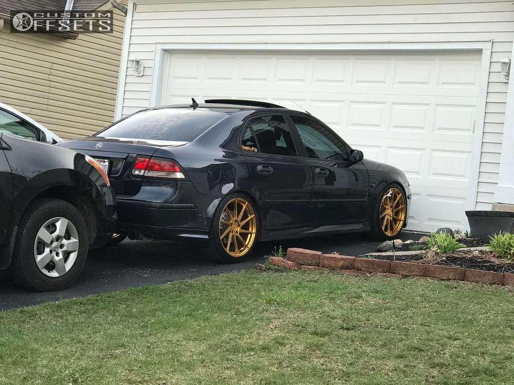 2004 Saab 9-3 with 19x9.5 35 Avant Garde M621 and 255/35R19 Michelin ...
