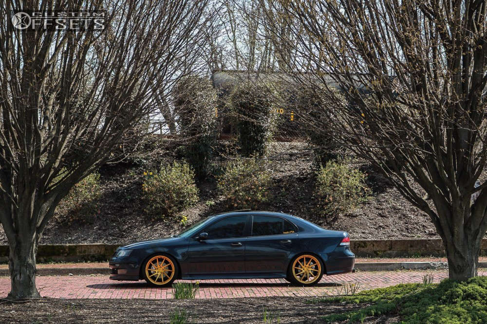 2004 Saab 9-3 with 19x9.5 35 Avant Garde M621 and 255/35R19 Michelin ...