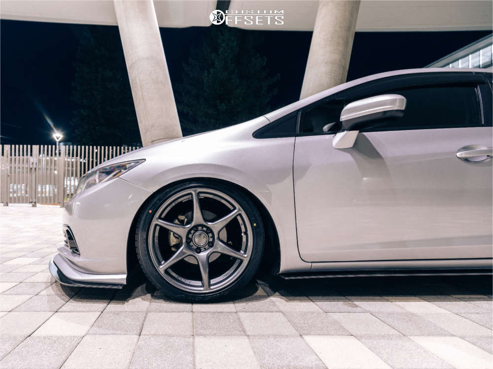 2015 Honda Civic with 18x8.5 35 Kansei Tandem and 225/40R18 Falken Azenis Fk510 and Coilovers ...