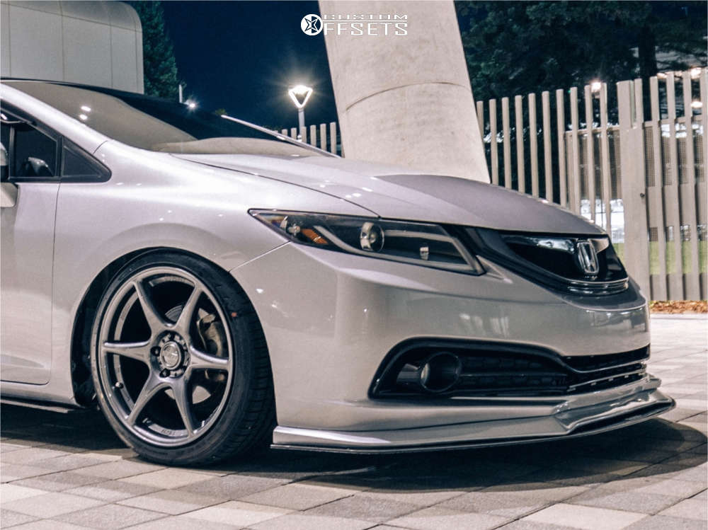 2015 Honda Civic with 18x8.5 35 Kansei Tandem and 225/40R18 Falken ...