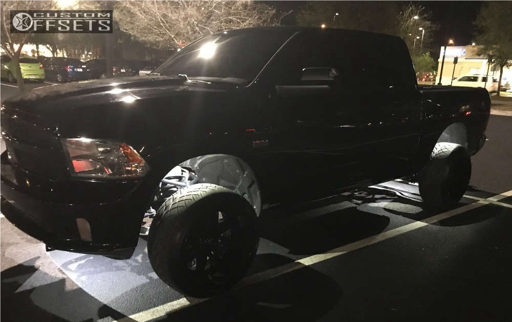 2013 Ram 1500 with 22x14 -70 Fuel Lethal and 305/50R22 Nitto NT420V and ...