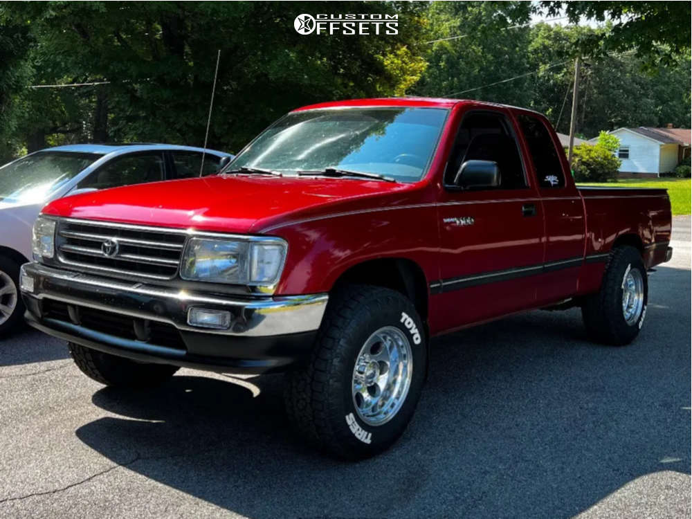 1995 Toyota T100 with 16x10 -38 Alloy Ion 171 and 265/70R16 Toyo Tires ...