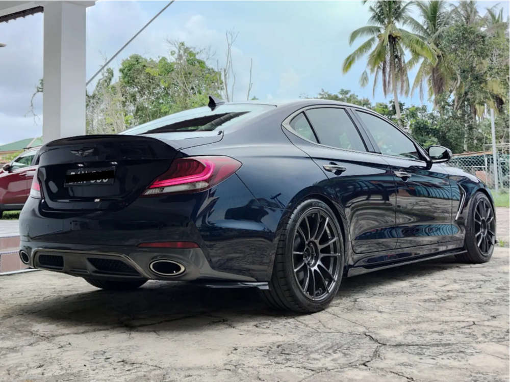 2021 Genesis G70 with 19x8.5 38 SSR Gtx04 and 235/40R19 Kumho Ecsta ...