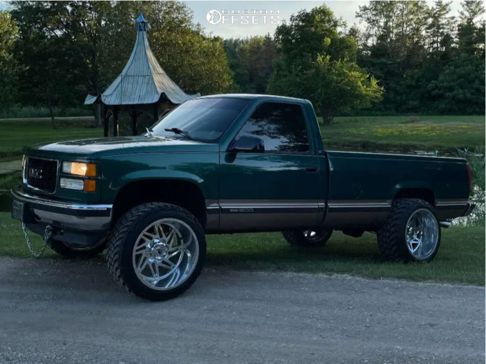 1996 GMC C1500 with 22x14 -76 American Truxx Warrior and 33/12.5R22 AMP ...
