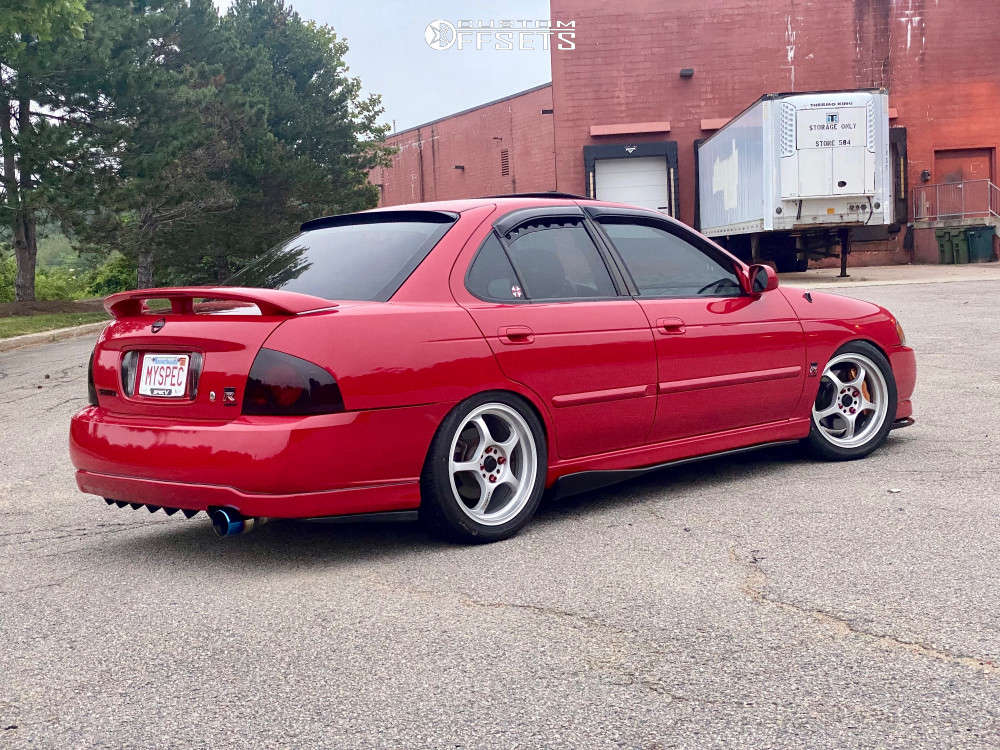 2006 Nissan Sentra with 17x7.5 47 Rays Engineering Nismo 57CR and 235 ...