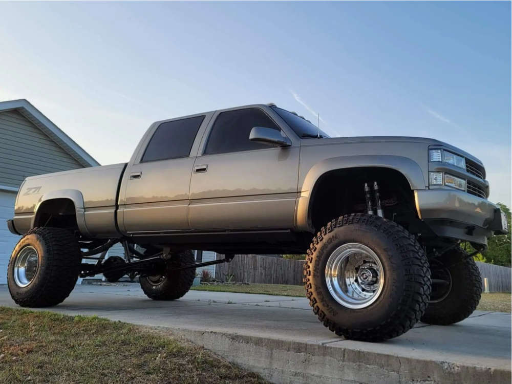 1999 Chevrolet K2500 with 16x16 -114 Real Racing Pro 6 and 375/65R16 ...