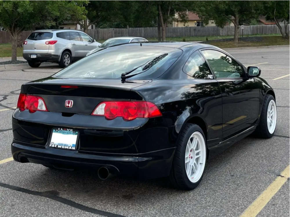 2004 Acura RSX with 17x9 22 Enkei Rpf1 and 235/40R17 Nitto Nt05 and Stock | Custom Offsets