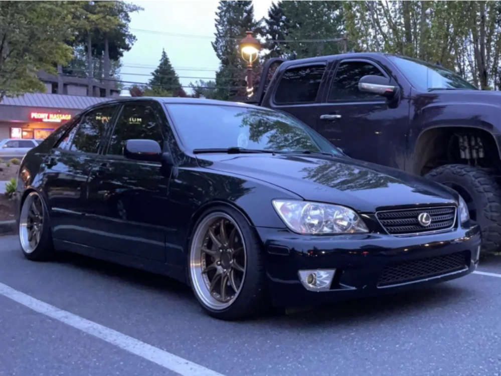 2002 Lexus IS300 with 18x8.5 35 Aodhan Ds07 and 215/40R18 Michelin ...