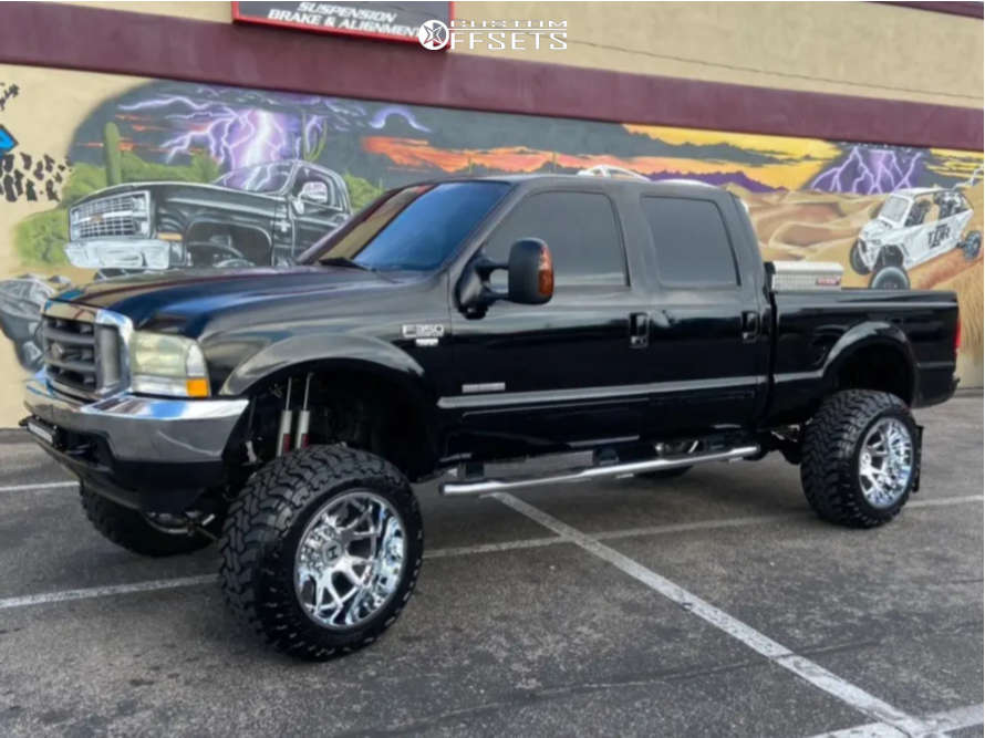 2003 Ford F-350 Super Duty with 22x14 -76 Hostile Rage and 37/13.5R22 ...