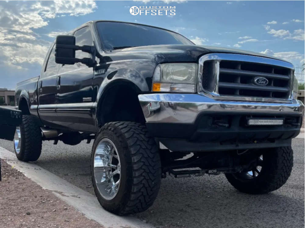 2003 Ford F-350 Super Duty with 22x14 -76 Hostile Rage and 37/13.5R22 ...