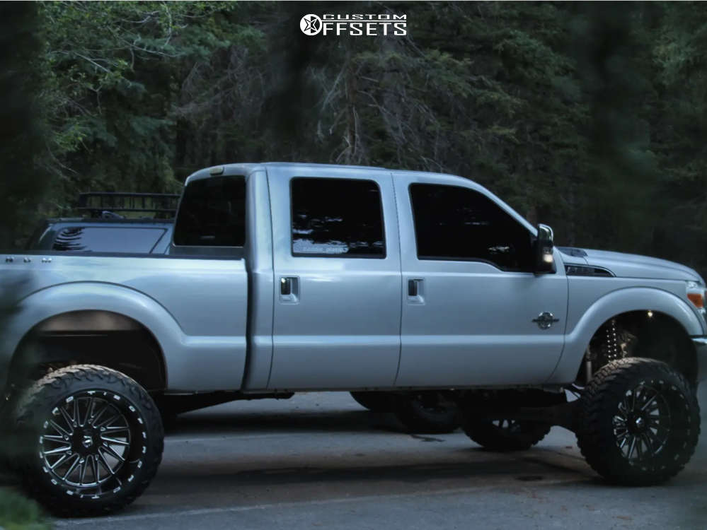 2015 Ford F-250 Super Duty with 24x14 -76 TIS 547BM and 37/13.5R24 ...