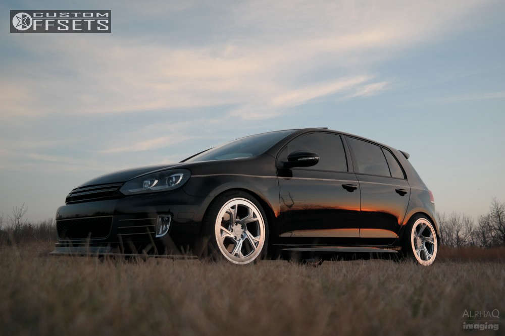 2014 Volkswagen GTI with 18x8.5 40 Radi8 R8c5 and 215/40R18 Yokohama S ...