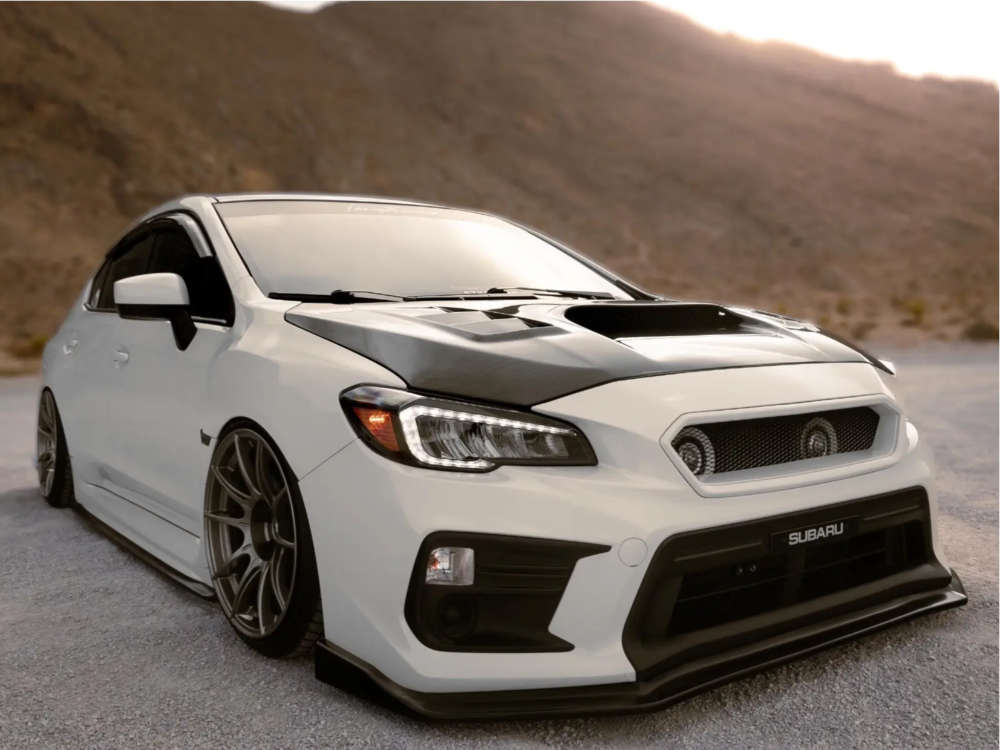 2018 Subaru WRX with 18x9.5 22 SSR Gtx01 and 215/40R18 Achilles Atr Sport 2 and Air Suspension ...