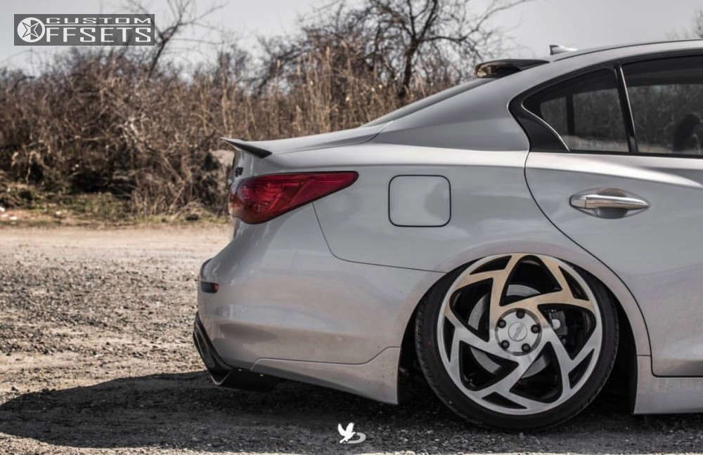 2015 INFINITI Q50 with 19x8.5 45 Radi8 R8s5 and 245/35R19 Nankang and ...