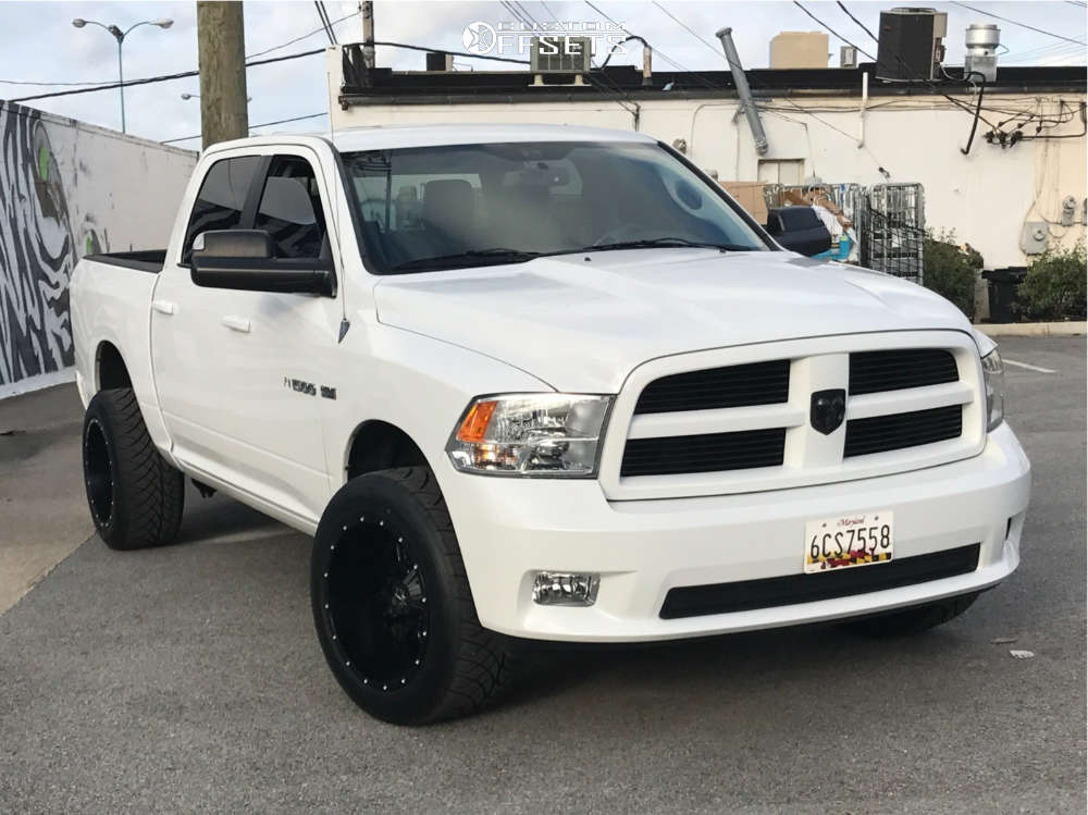 2012 Ram 1500 with 20x12 -44 TIS 535B and 305/55R20 Nitto NT420V and ...