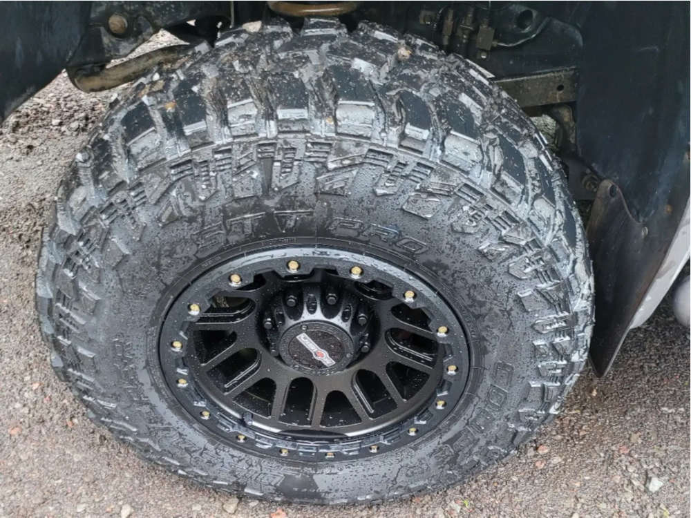 2008 Dodge Ram 2500 with 17x9 -12 Vision Nemesis 111 and 295/70R17 ...