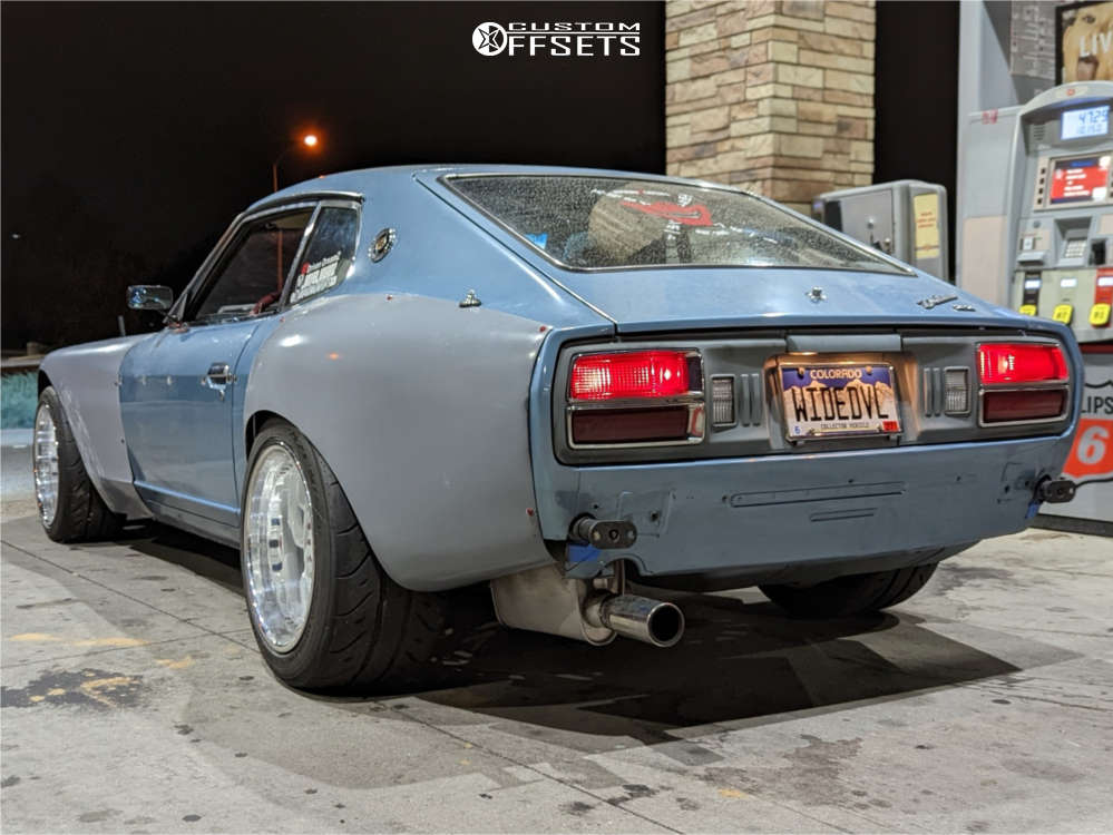 1974 Nissan 260Z with 17x9.5 -31 Work Vs Xx and 235/40R17 Falken Azenis ...