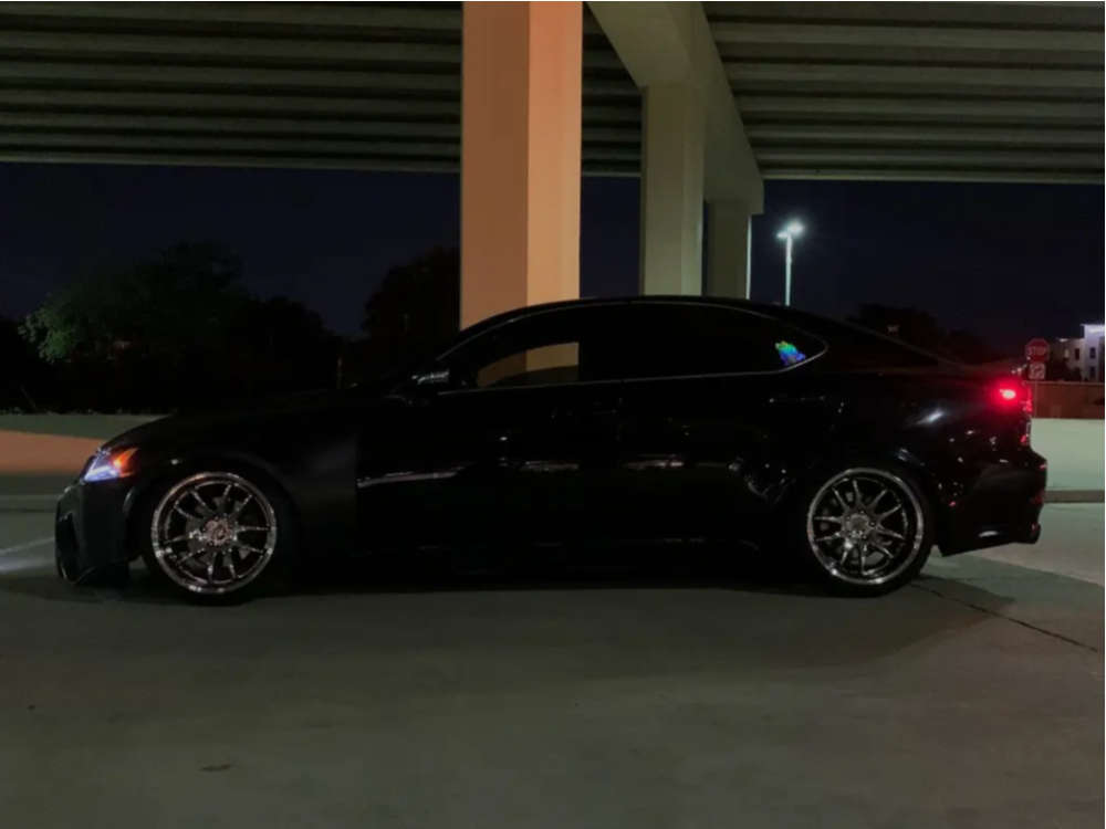 2009 Lexus IS250 with 18x9.5 34.7 Aodhan Ds02 and 225/40R18 Toyo Tires ...